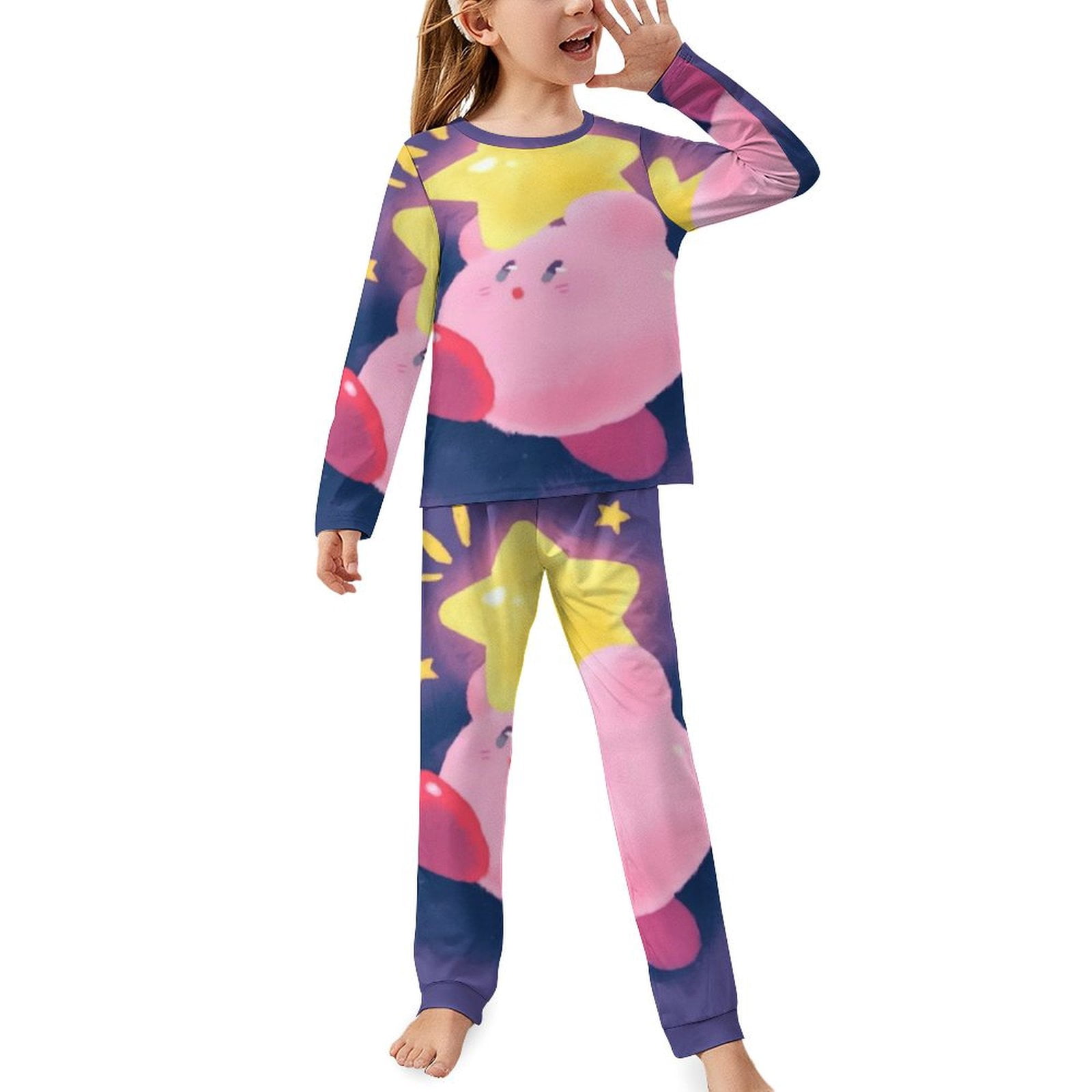 Kirby Pajamas Set for Gils Boys Kids Cute PJ Sets Kirby Merch - Walmart.com