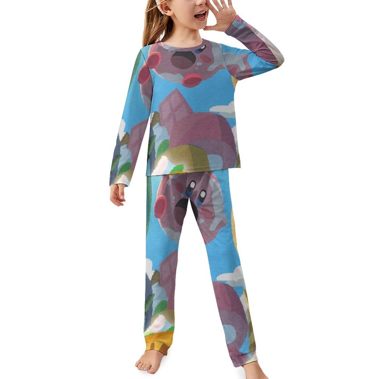 Kirby Pajamas Set for Gils Boys Kids Cute PJ Sets Kirby Merch - Walmart.com