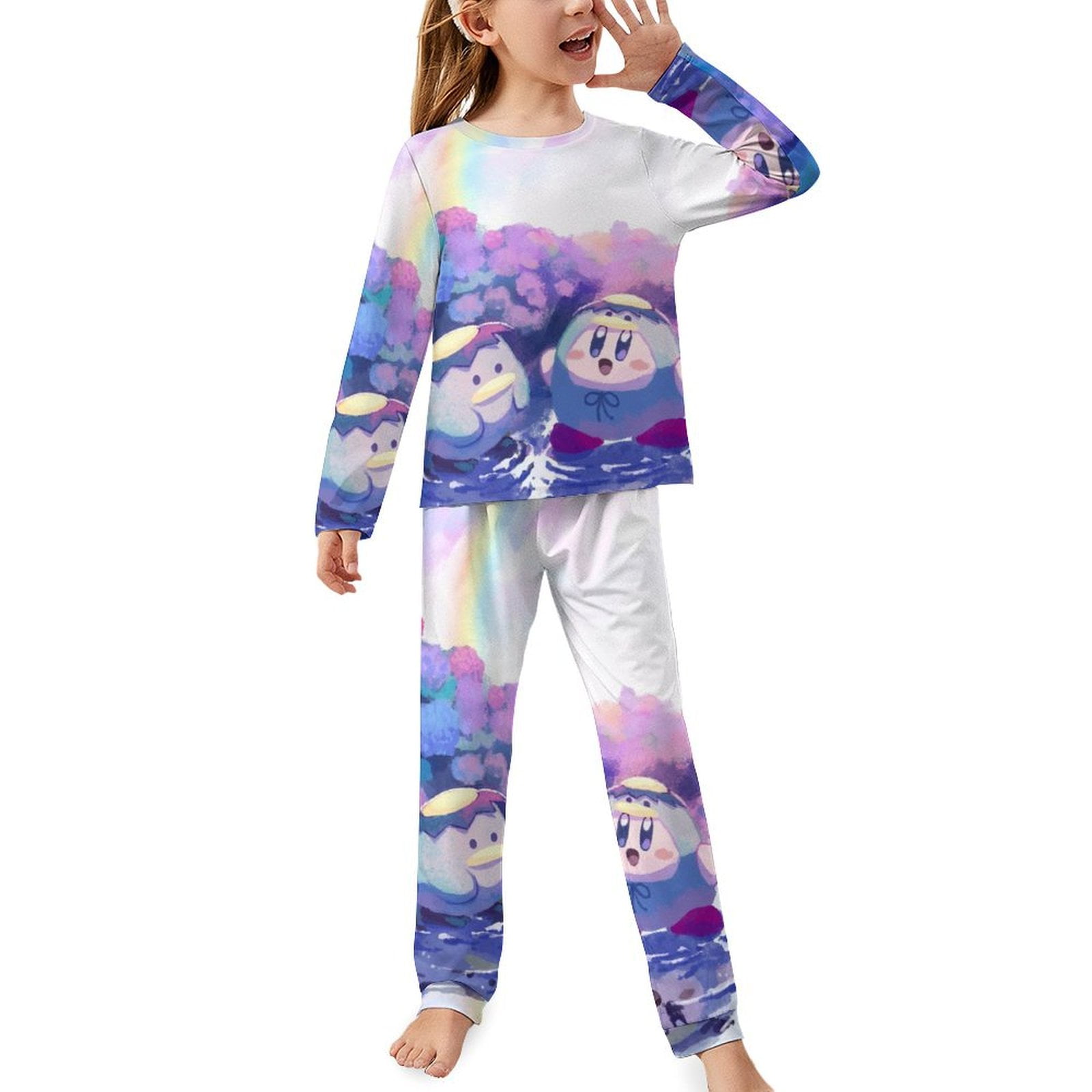 Kirby Pajamas Set for Gils Boys Kids Cute PJ Sets Kirby Merch - Walmart.com