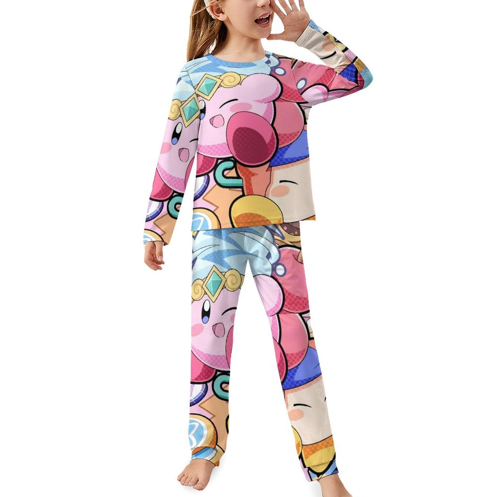 Kirby Pajamas Set for Gils Boys Kids Cute PJ Sets Kirby Merch - Walmart.com