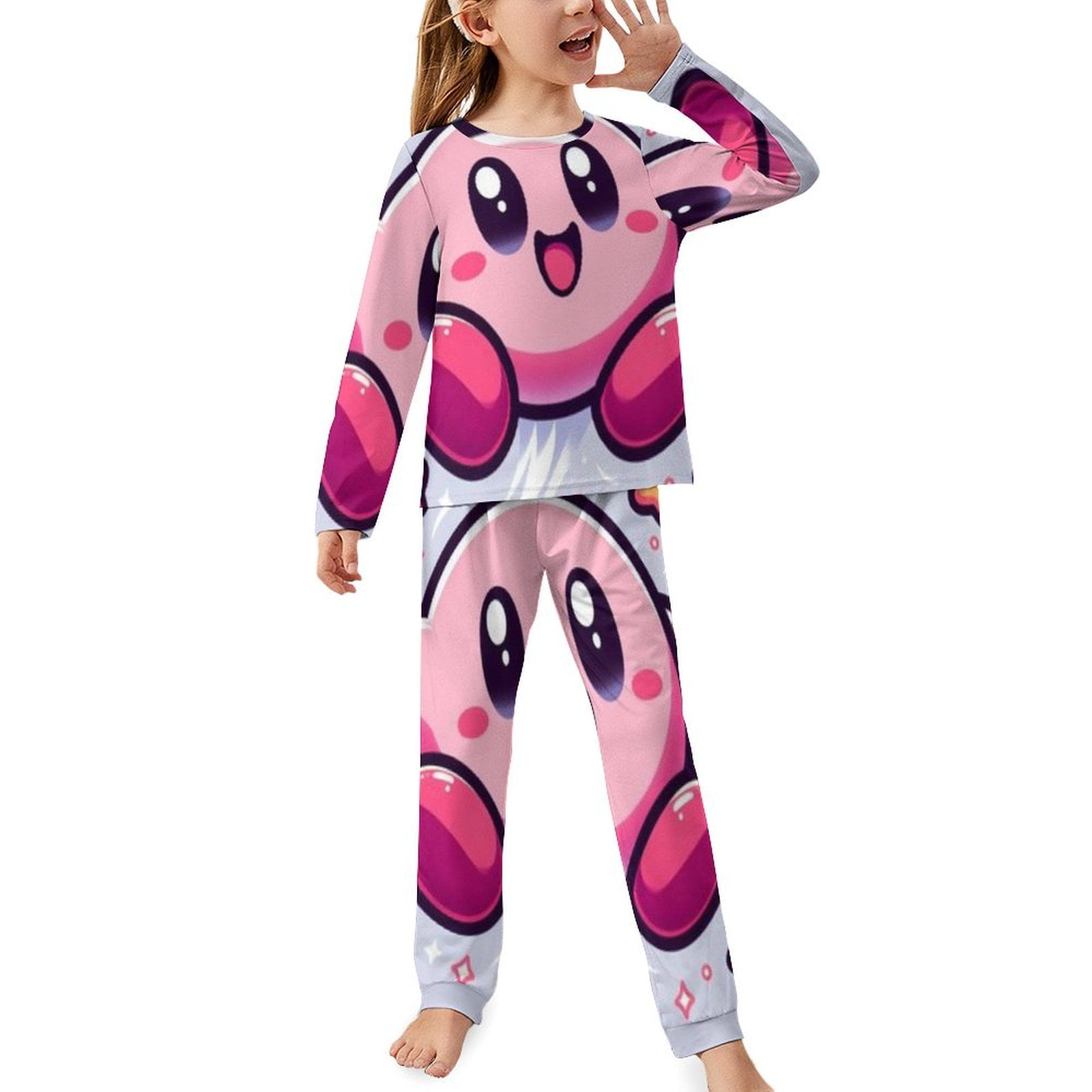 Kirby Pajamas Set for Gils Boys Kids Cute PJ Sets Kirby Merch - Walmart.com