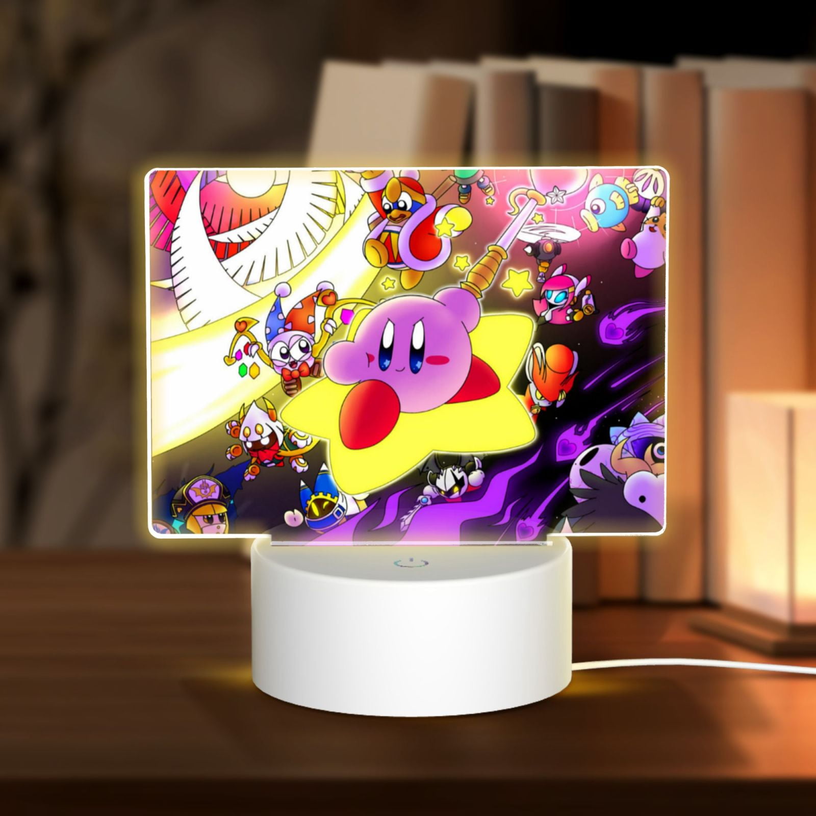 Kirby Player Rectangular Acrylic Night Light Adjustable 3 Light Modes ...