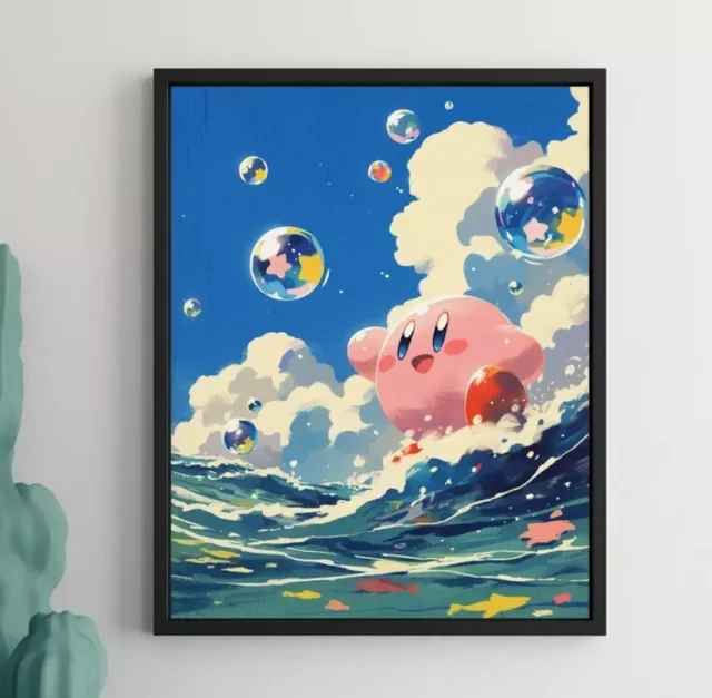 Kirby Poster In Beach For Summer, Kirby Dream Land, Anime Poster ...