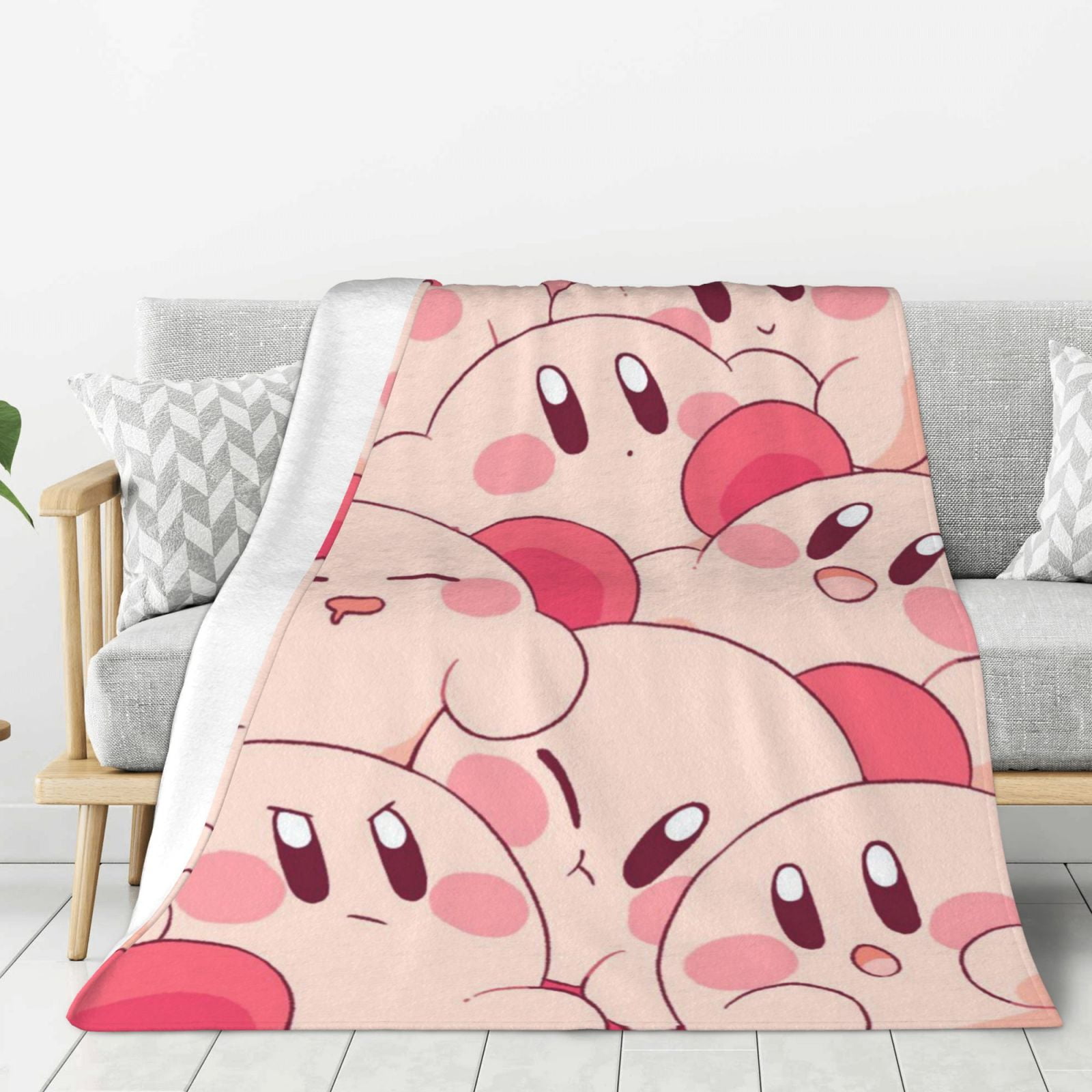 Kirby Poster Flannel Blanket Cozy Ultra-Soft Micro Throw Blanket For ...