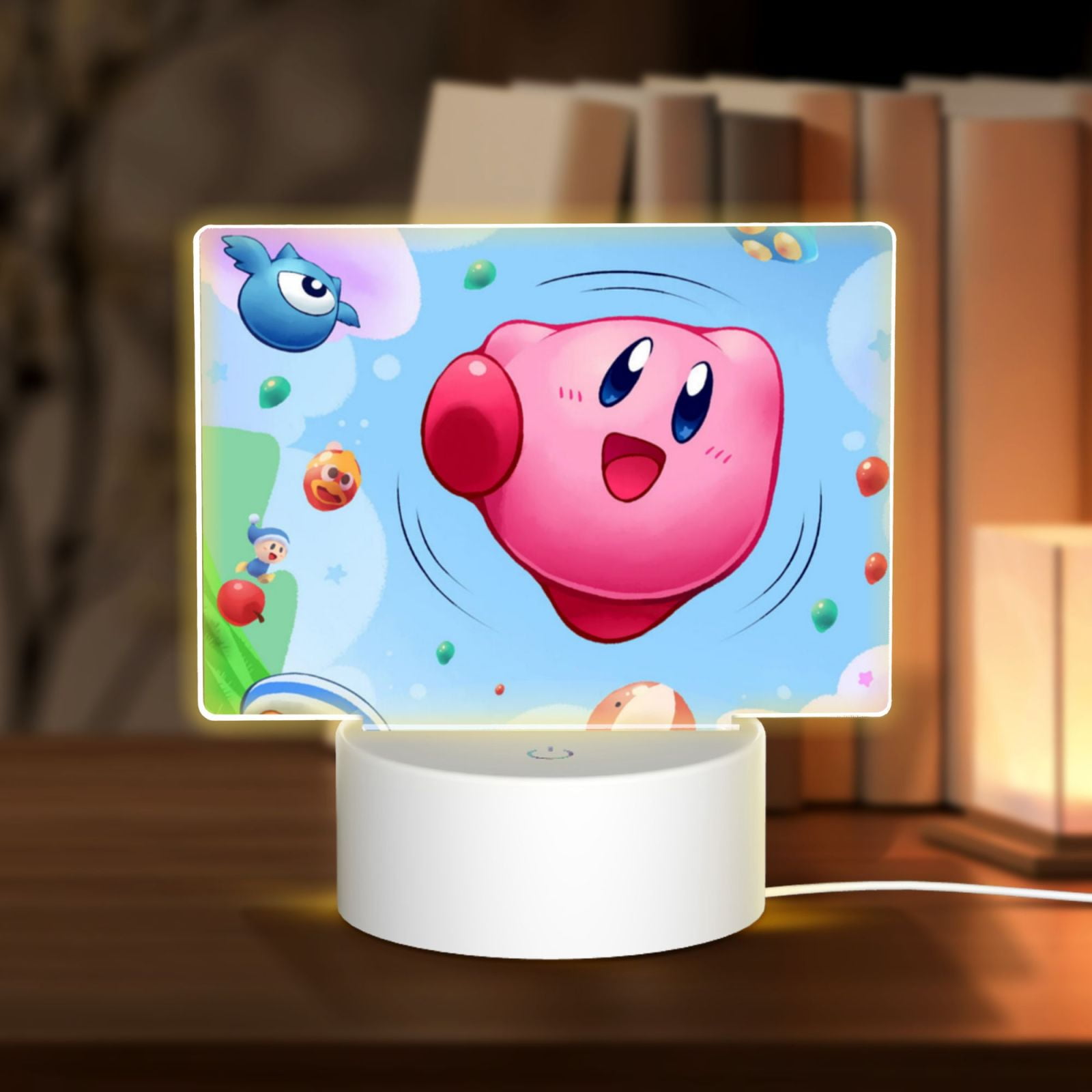 Kirby Poster Rectangular Acrylic Night Light Adjustable 3 Light Modes ...
