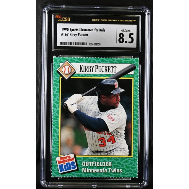 Kirby Puckett Minnesota Twins 1990 SI for Kids card CSG 8.5 - Walmart ...