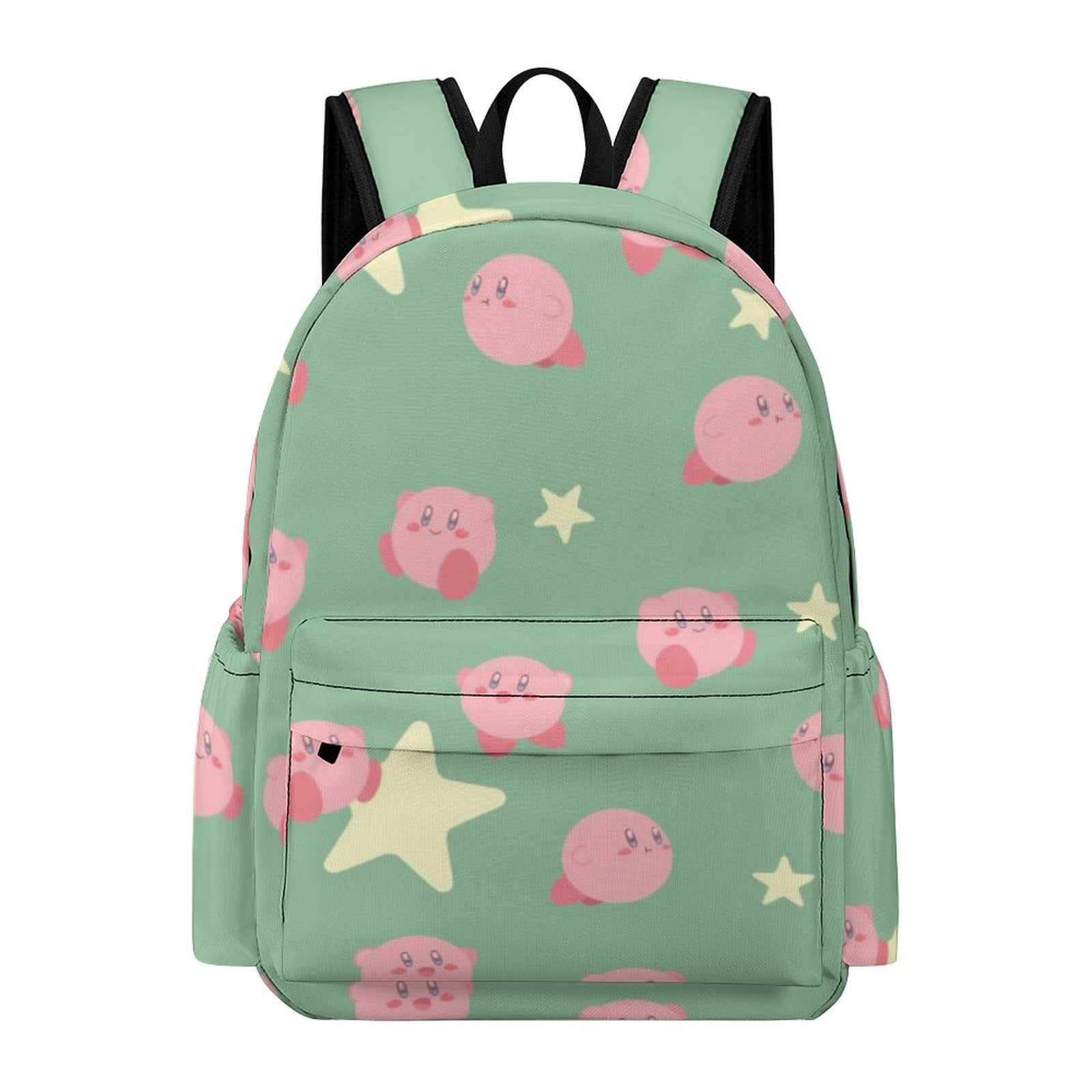 Kirby Star Adjustable Backpack Laptop Daypack Student School Bookbag Satchel Half Printed ...