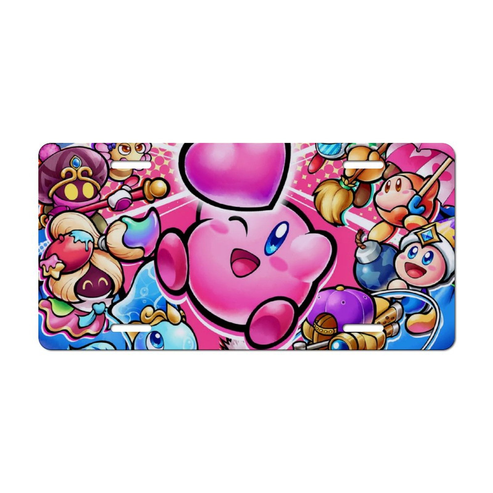 Kirby Star Allies Poster License Plate Cover Aluminum Novelty Vanity ...