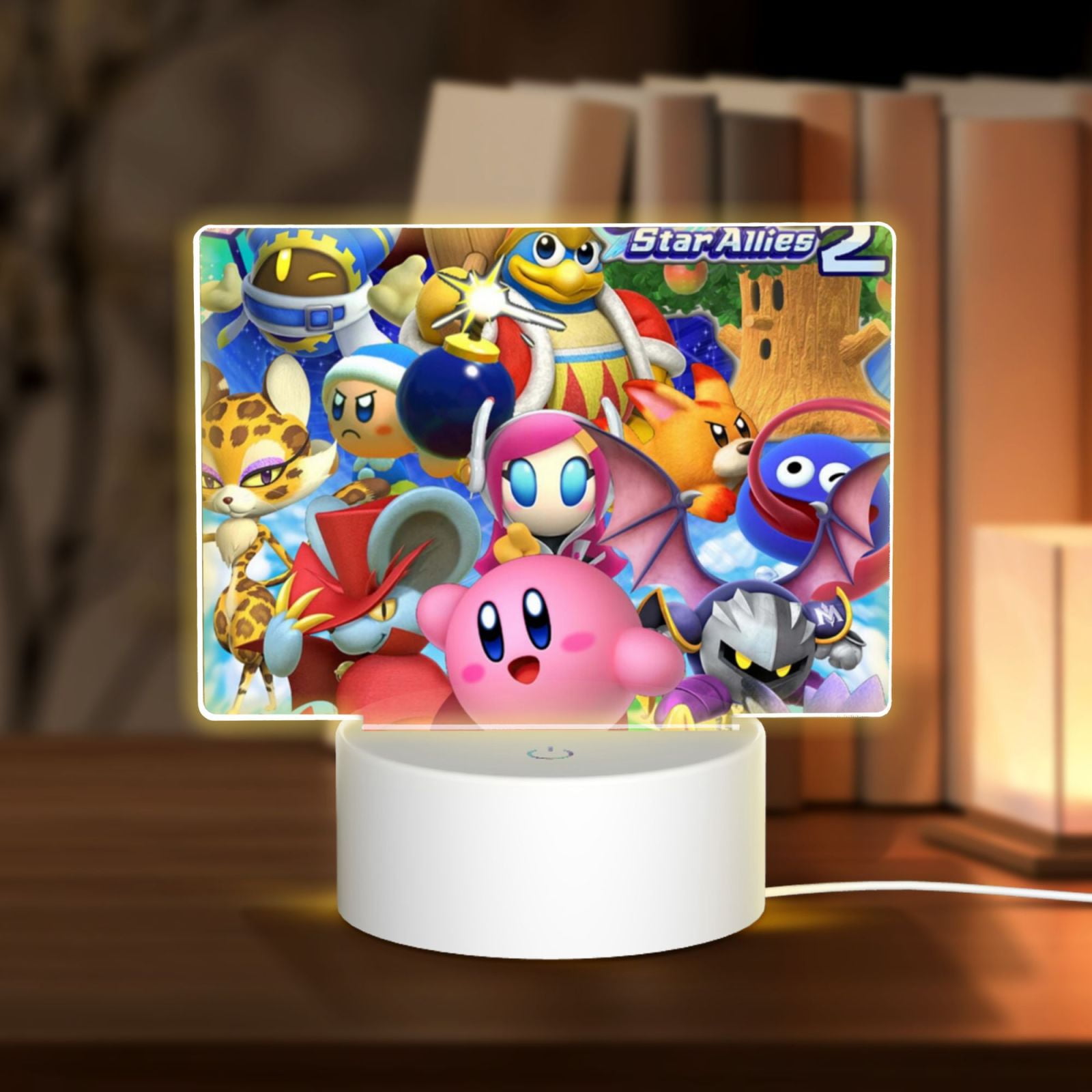 Kirby Star Allies Rectangular Acrylic Night Light Adjustable 3 Light ...
