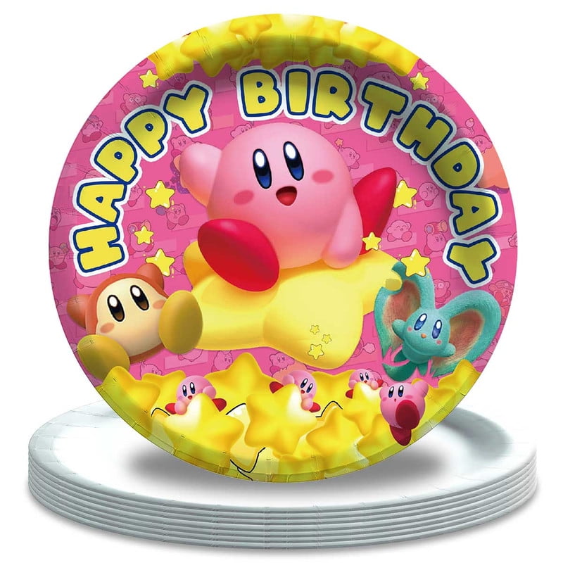 Kirby Star Birthday Plates Party Supplies Decorations Tableware ...