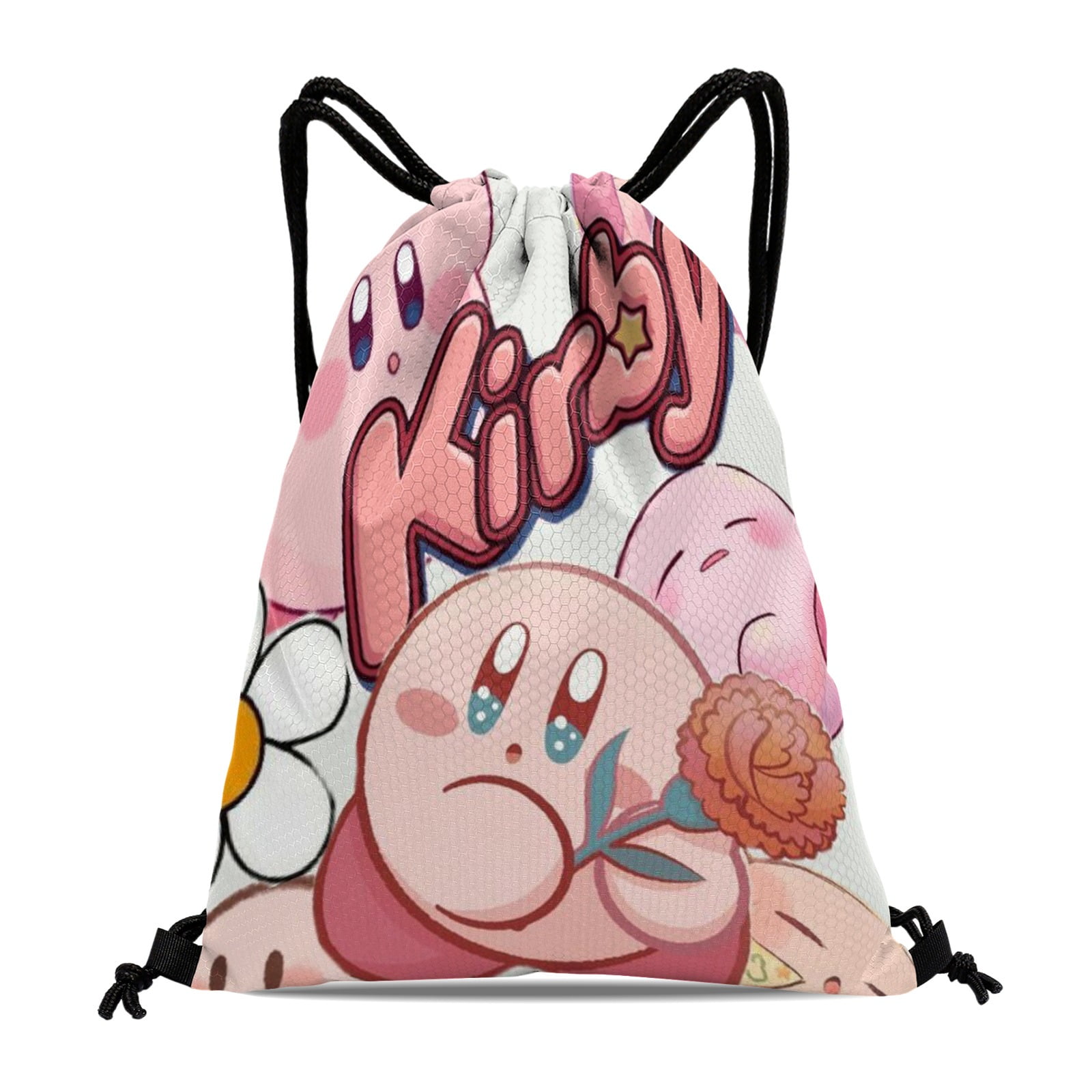 Kirby Star Gym Drawstring Backpack:Waterproof design, ideal for hiking ...