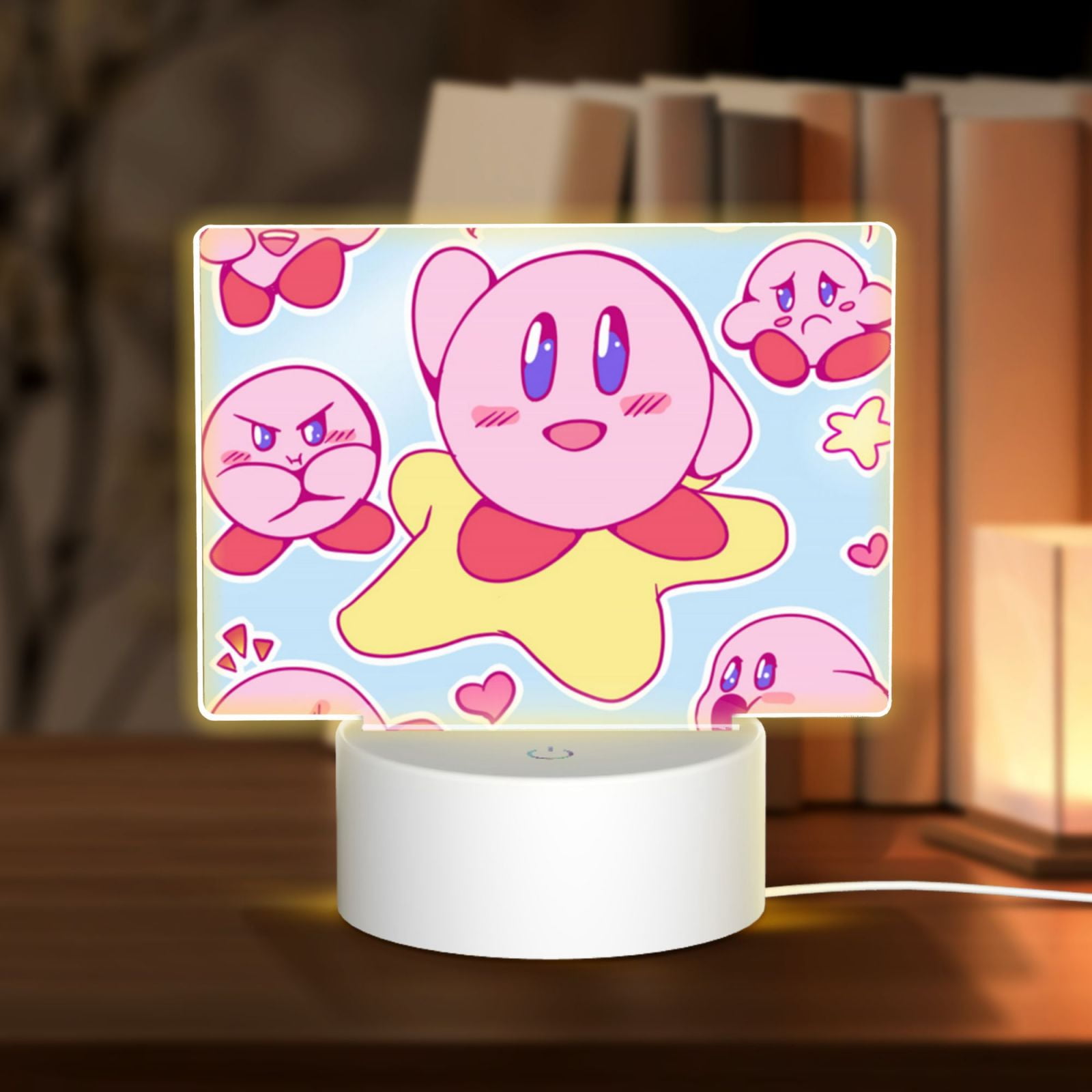 Kirby Star Pattern Rectangular Acrylic Night Light Adjustable 3 Light ...