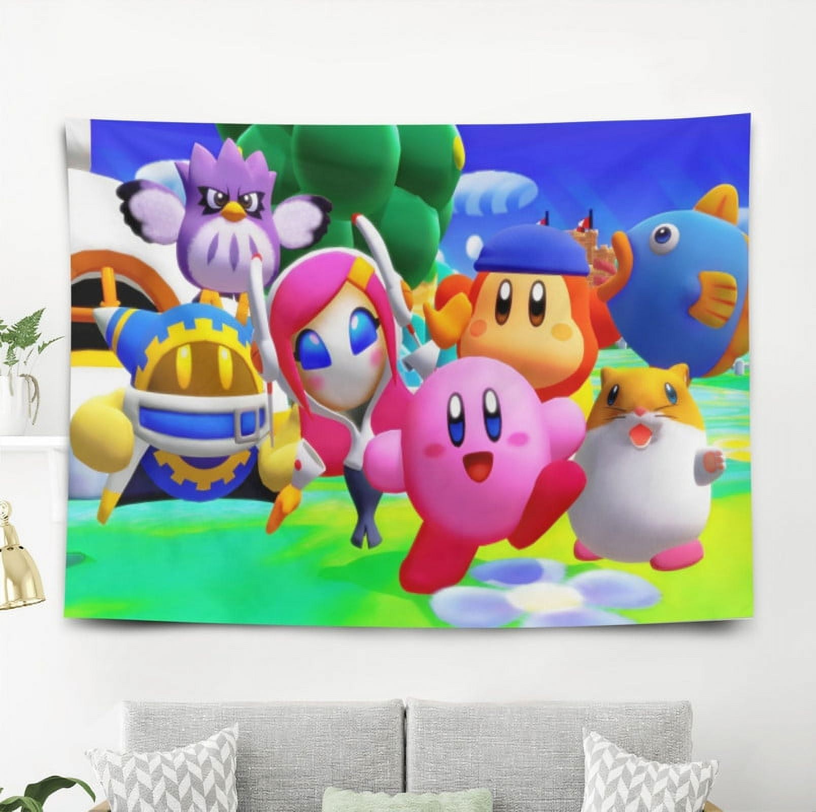 Kirby Star Tapestry Gift Wall Hanging Backdrop for Room Bedroom Girls ...