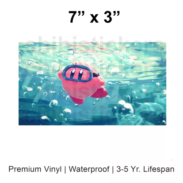 Kirby Swimmig Sticker Kirby Slap Vinyl Sticker Funny Anime Sticker ...