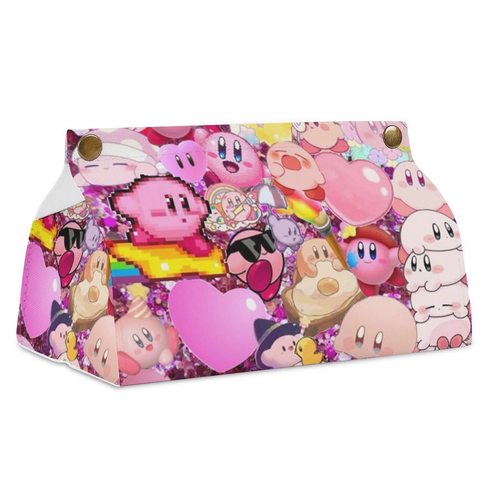 Kirby Tissue Box Cover PU Tissue Paper Case Pouch Holder Bag Napkin ...