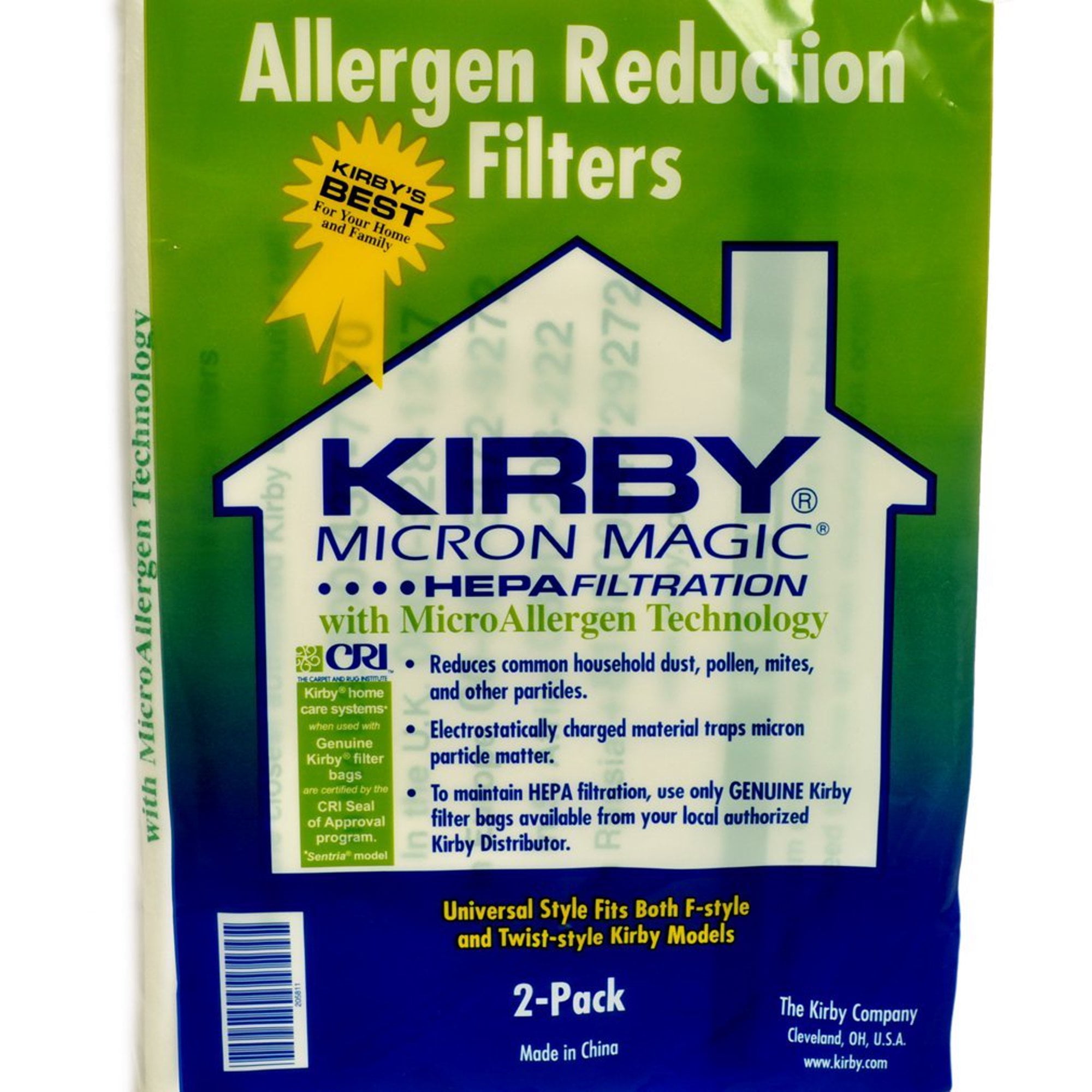 Kirby Universal HEPA White Cloth Bags, Fits All Generation & Sentria ...