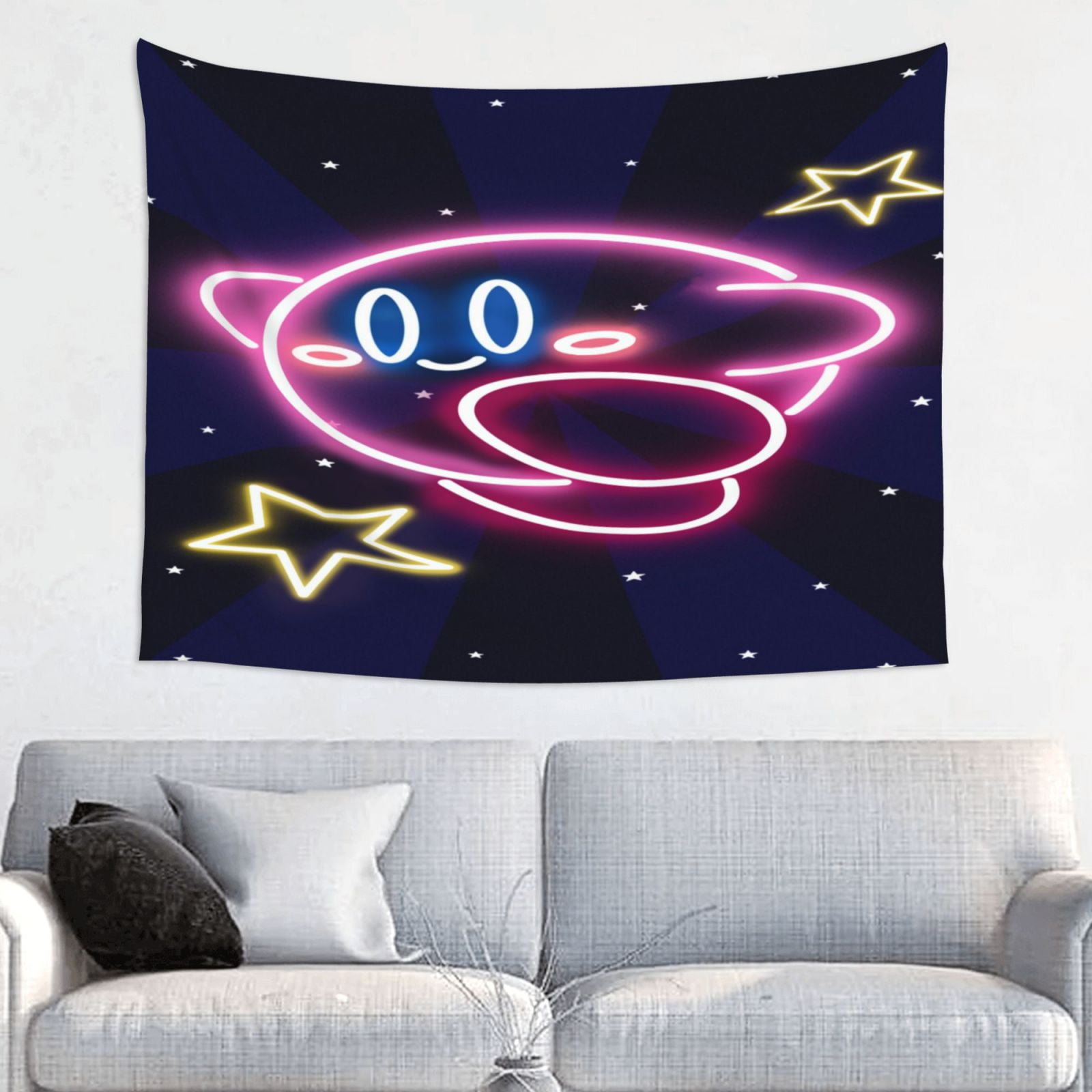 Kirby Wall Tapestry Cartoon Poster for Bedroom Aesthetics Funny Decor ...
