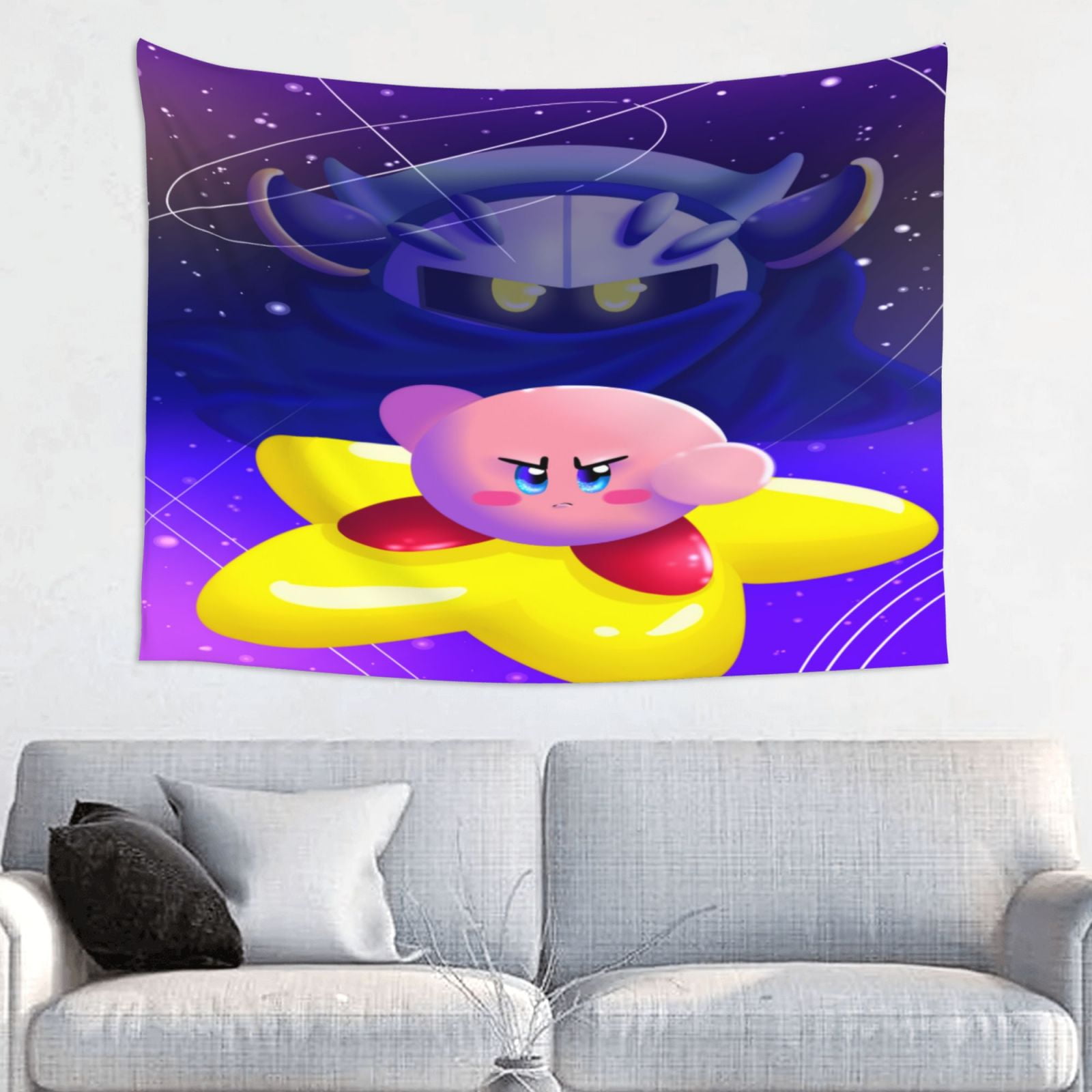 Kirby Wall Tapestry Cartoon Poster for Bedroom Aesthetics Funny Decor ...