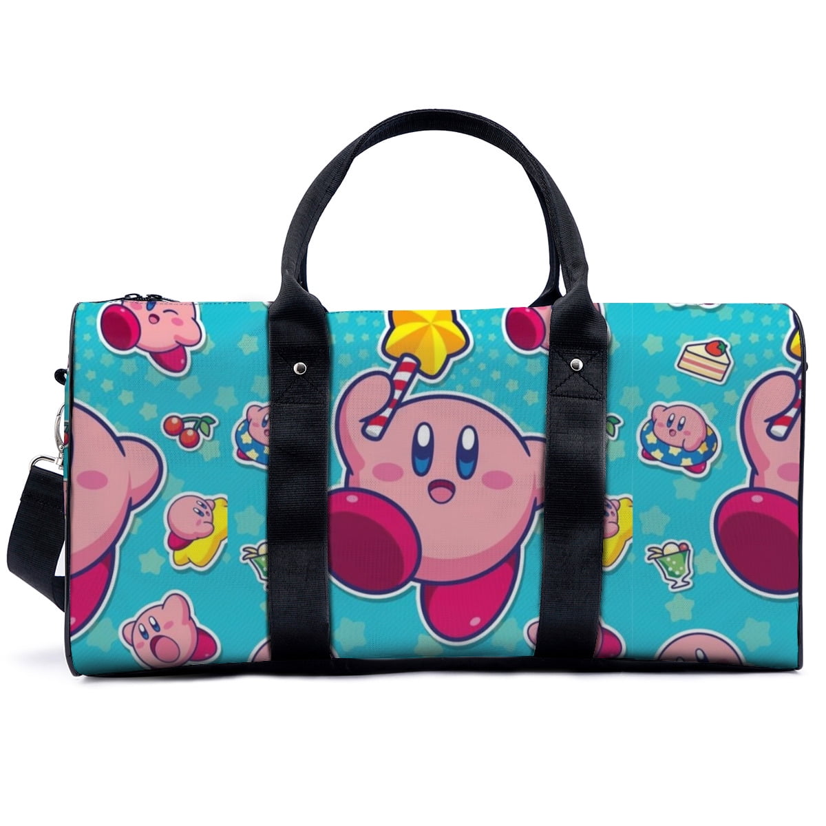 Kirby cuteCartoon Travel Luggage Bag with Shoulder Strap Tote ...