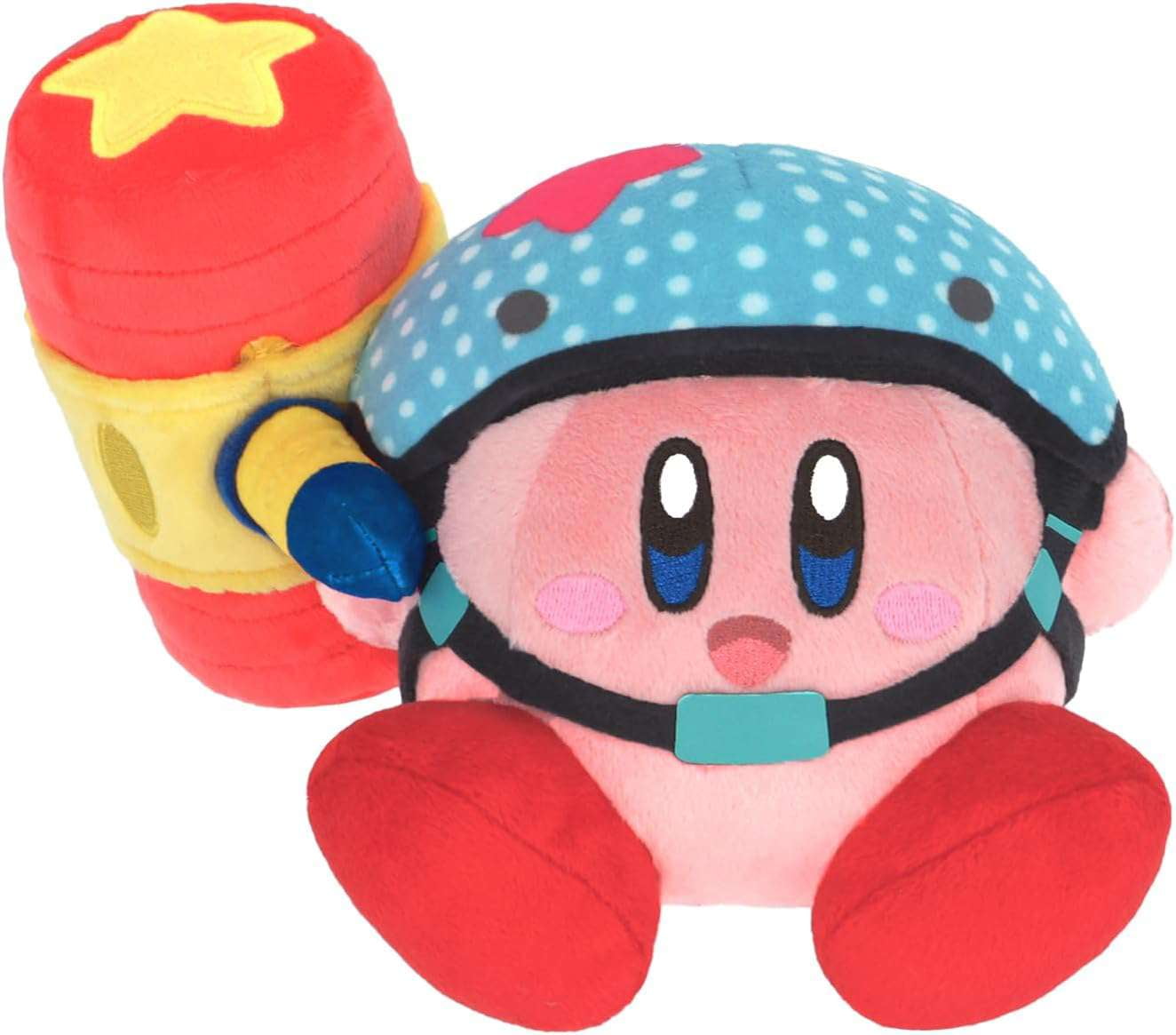 Kirby's Adventure Kirby Plush (Helmet & Toy Hammer) - Walmart.com