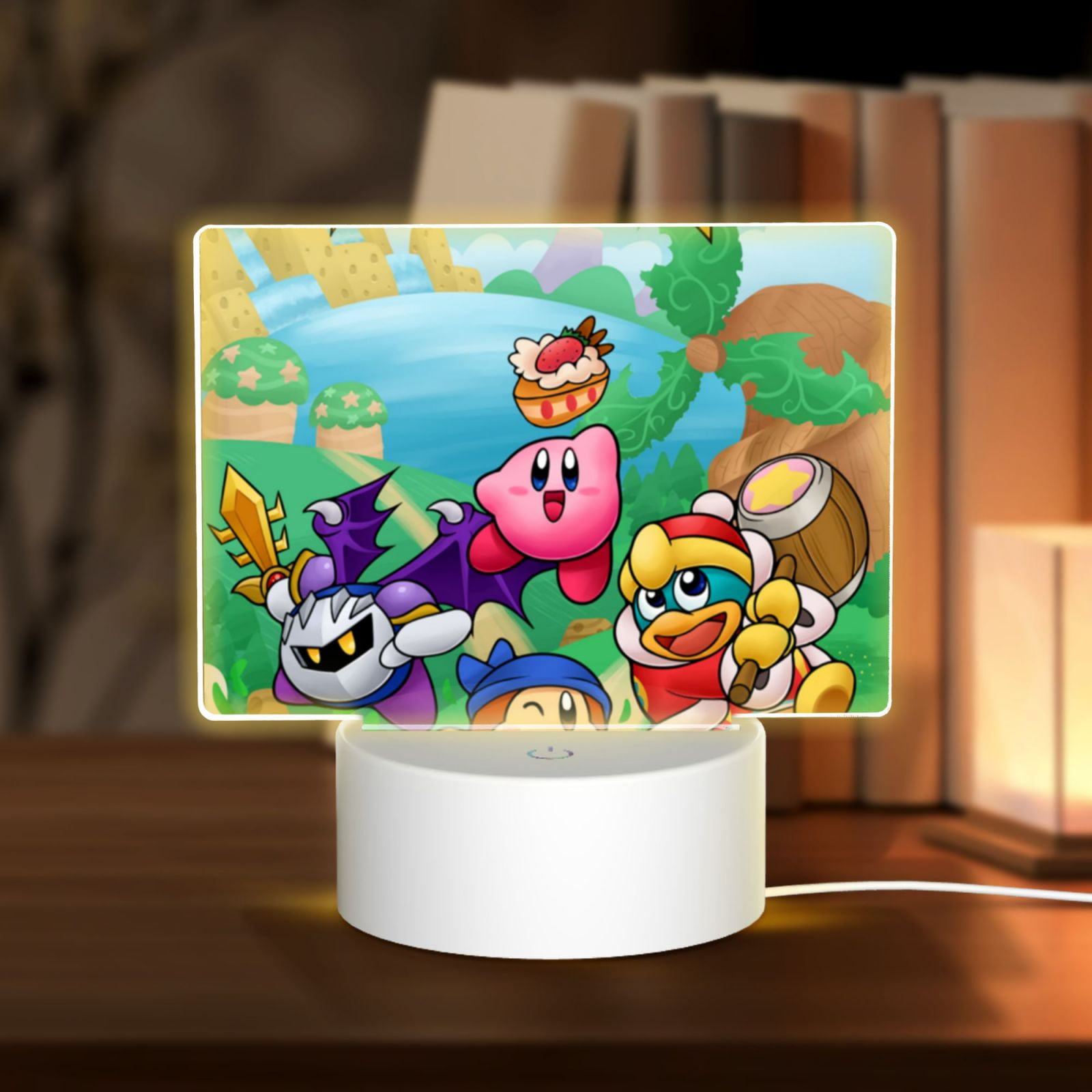 Kirby's Return to Dream Land Rectangular Acrylic Night Light Adjustable ...