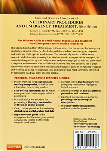 Pre-Owned Kirk & Bistner's Handbook of Veterinary Procedures and Emergency Treatment [Paperback ...