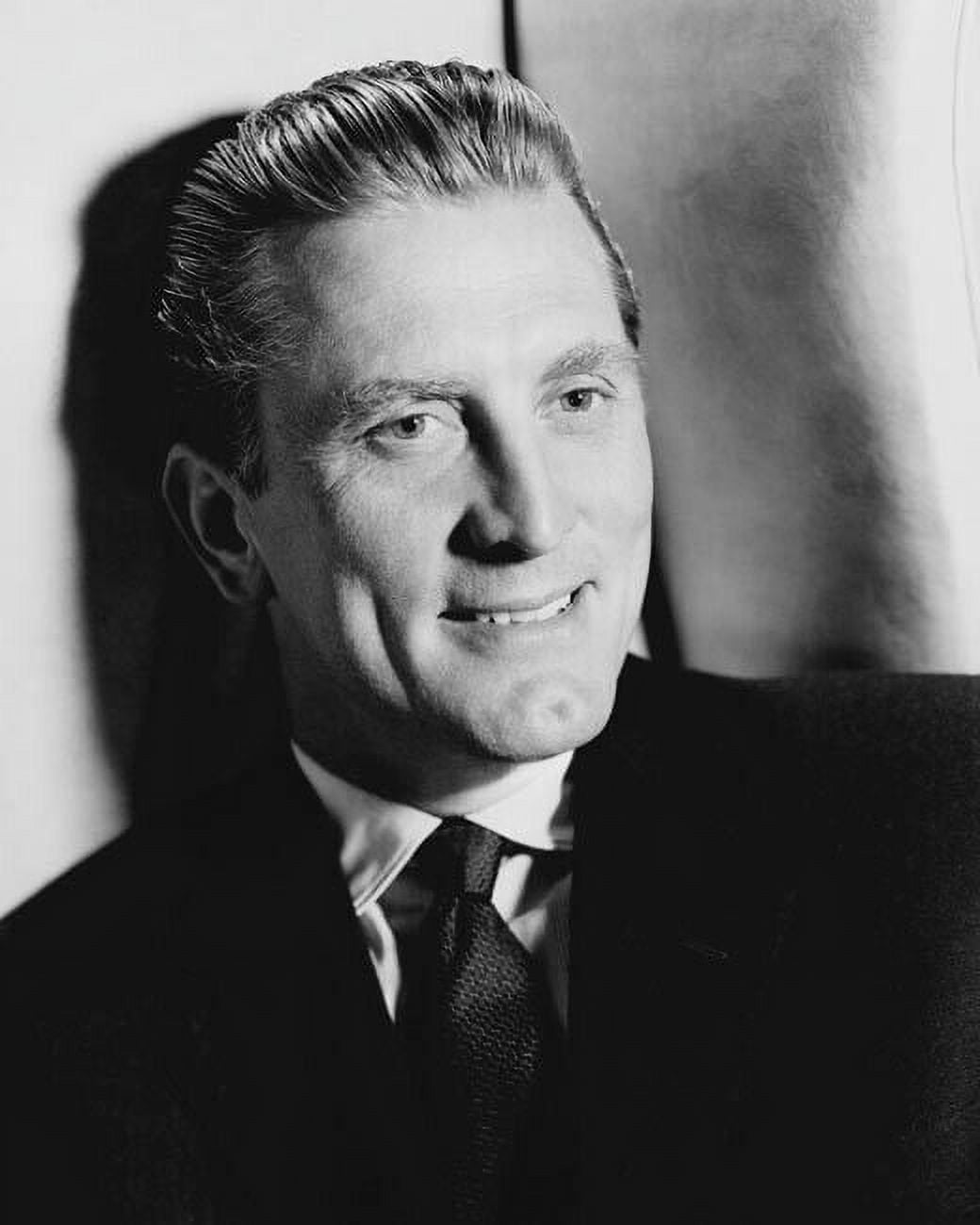 Kirk Douglas smiling 1950's studio portrait in dark suit & tie 4x6 inch ...
