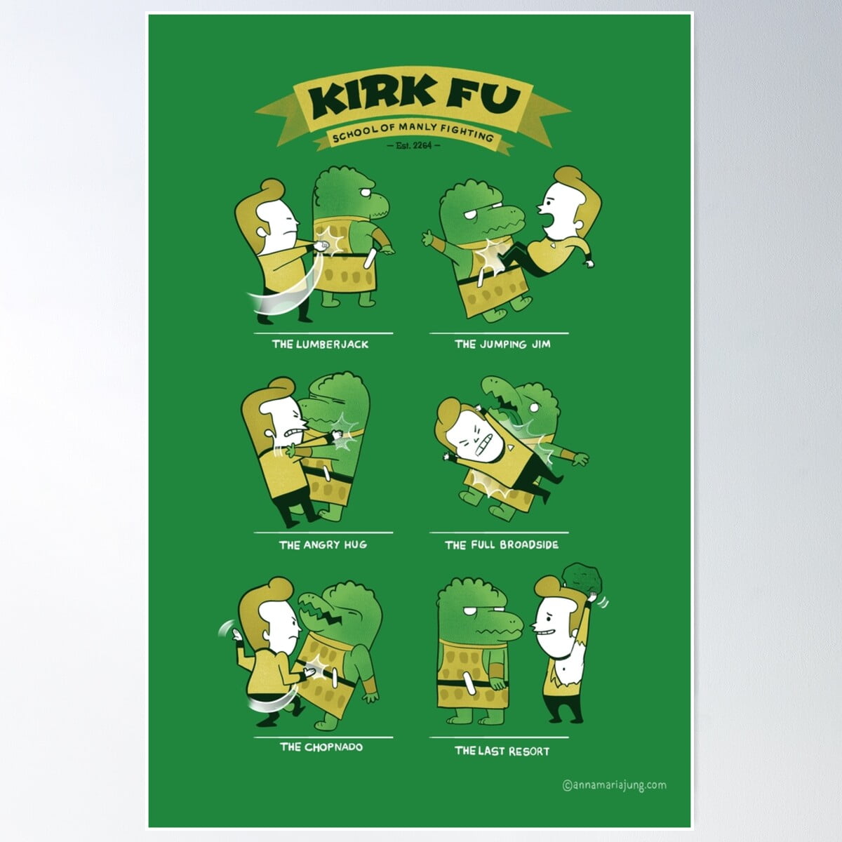 Kirk Fu! Poster Wall Art, Modern Wall Decor For Living Room Bedroom ...