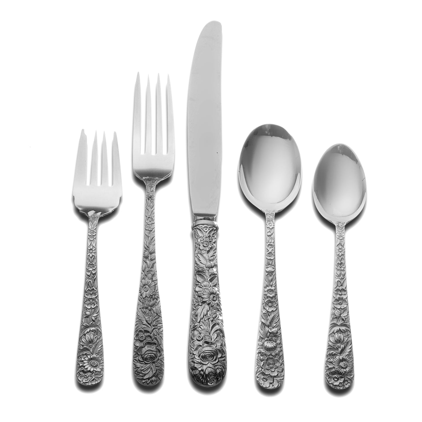 Kirk Stieff Repousse 5 Piece Place Setting - Walmart.com