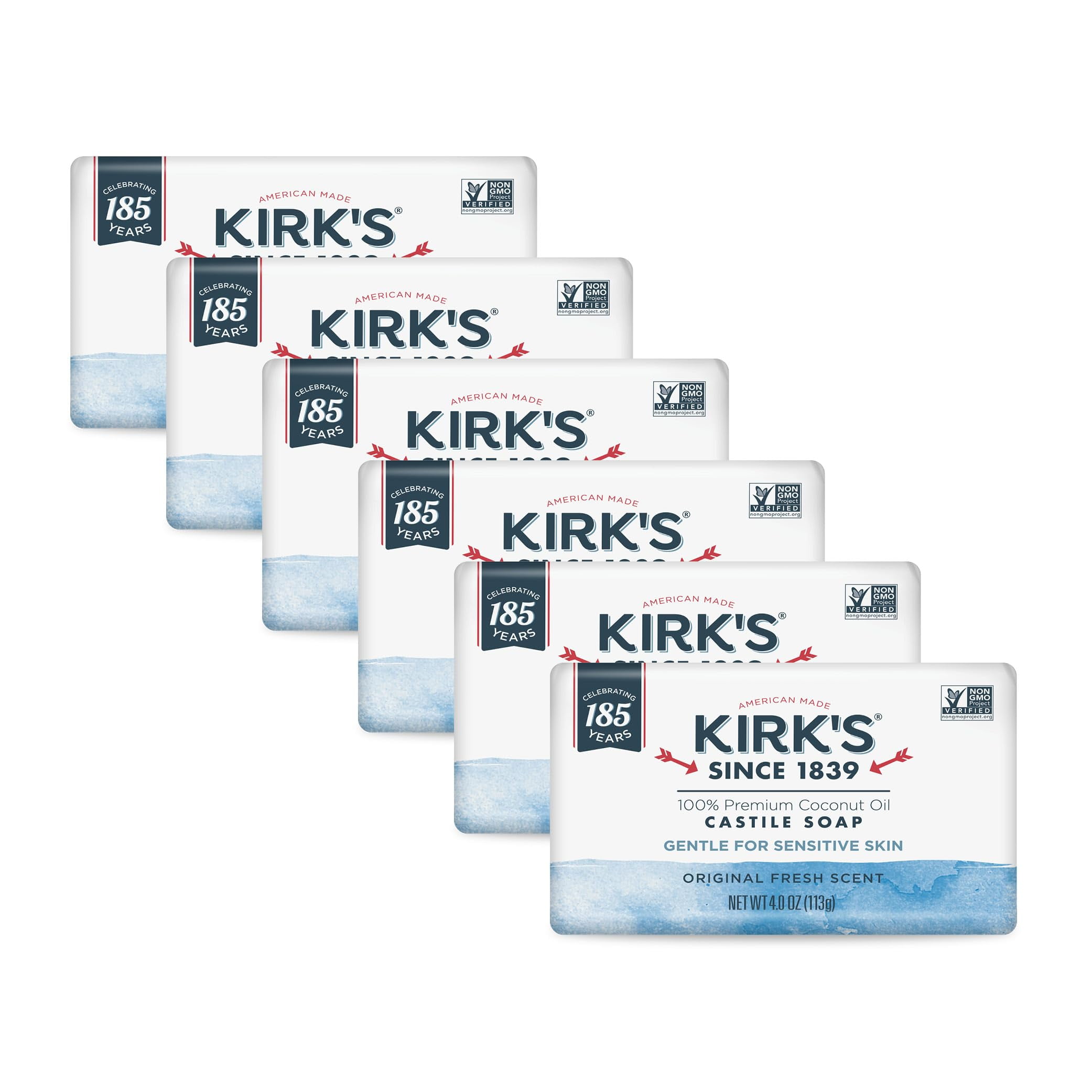 Kirk's Castile Bar Soap BCA3 for Men, Women & Children - Made With ...
