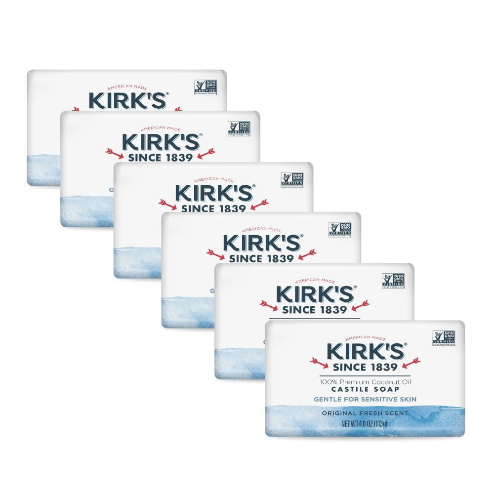 Kirk's Castile Bar Soap VTF5 for Men, Women & Children - Made With ...
