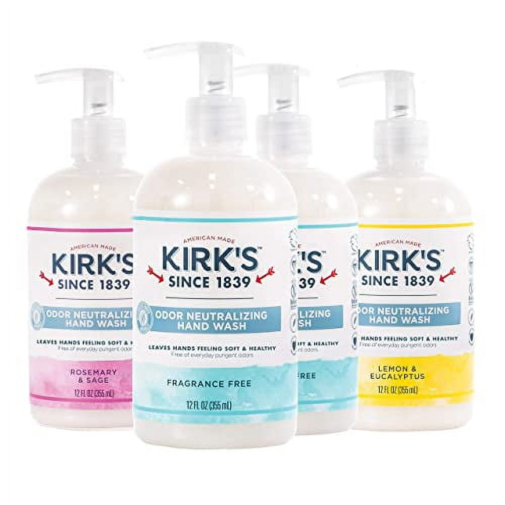 Kirk's Odor-Neutralizing Clean Hand Soap Castile Liquid Soap Pump ...