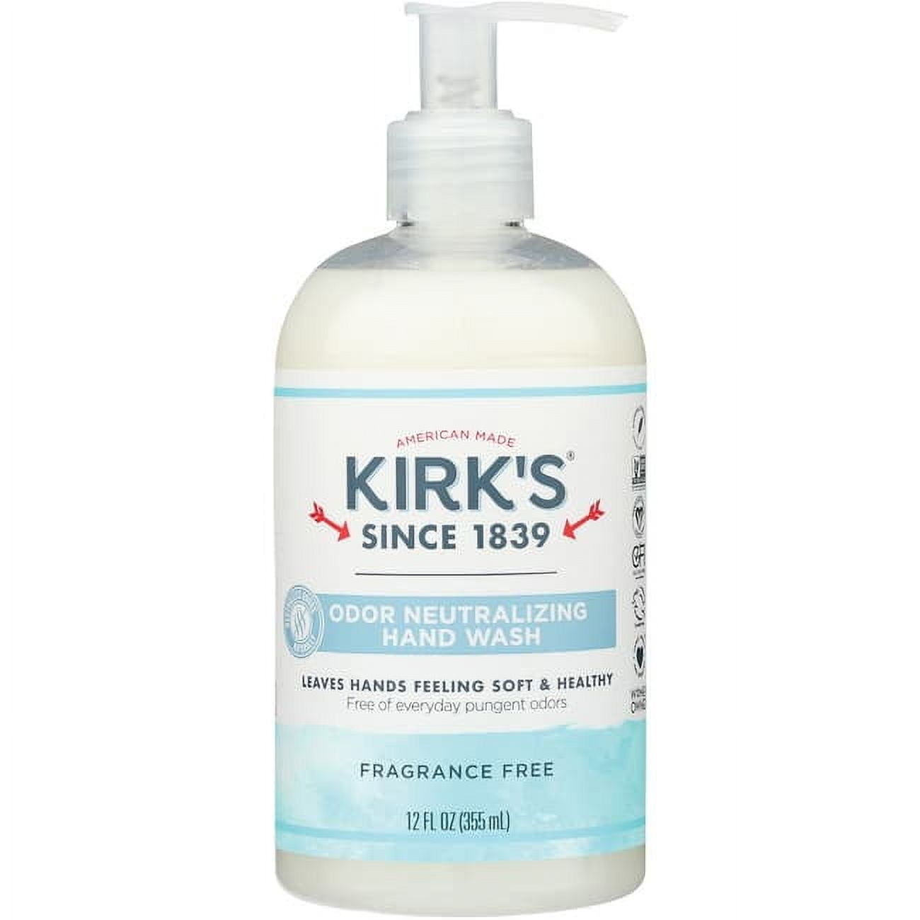 Kirk's Odorless Clean Non-Scented Hand Soap - Fragrance Free ...