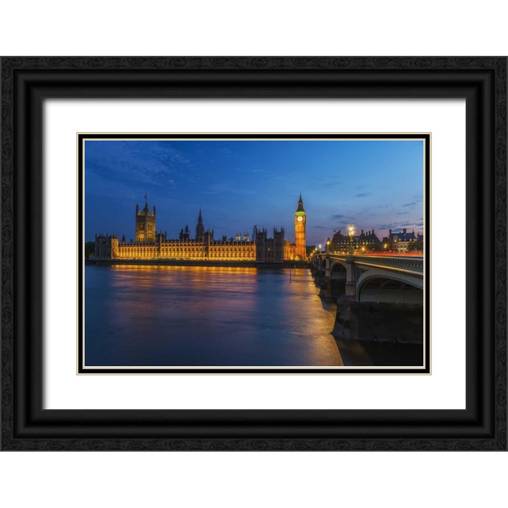 Kirkland, Dennis 24x17 Black Ornate Wood Framed with Double Matting ...