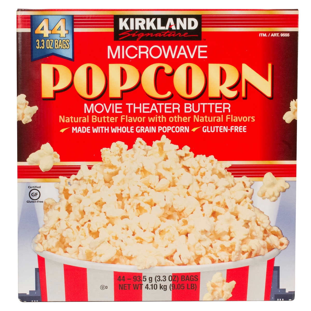 Kirkland Signature Microwave Popcorn, 3.3 oz Bags, 44 Count, Whole ...
