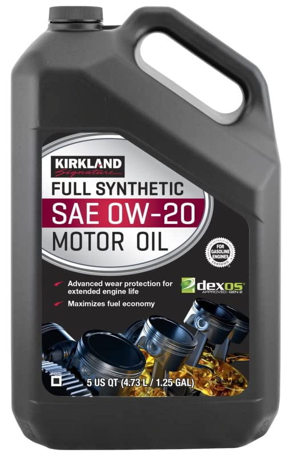 Kirkland Signature 0W-20 Full Synthetic Motor Oil 5-quart - Walmart.com