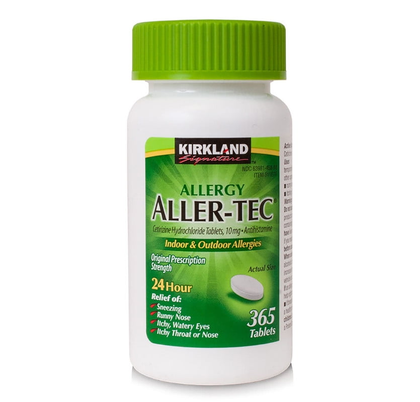 Kirkland Signature Aller-Tec, 365 Tablets HSA/FSA Eligible - Walmart.com