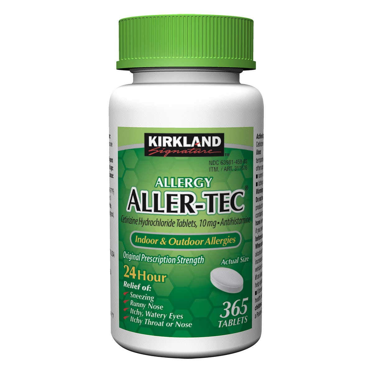 Kirkland Signature Aller-Tec Cetirizine HCL 10 mg/Antihistamine Tablets ...