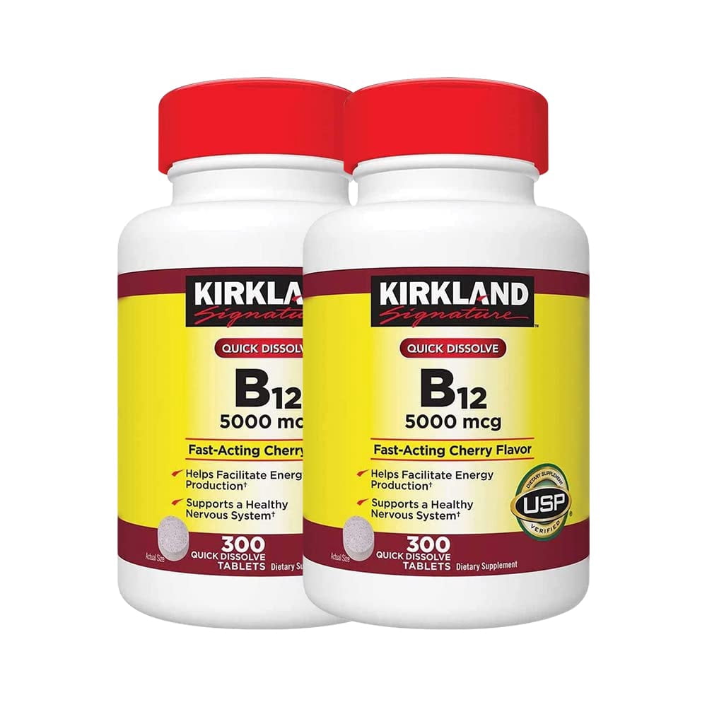 Kirkland Signature B-12 5000 mcg, 300 Tablets (2 Pack) - Walmart.com
