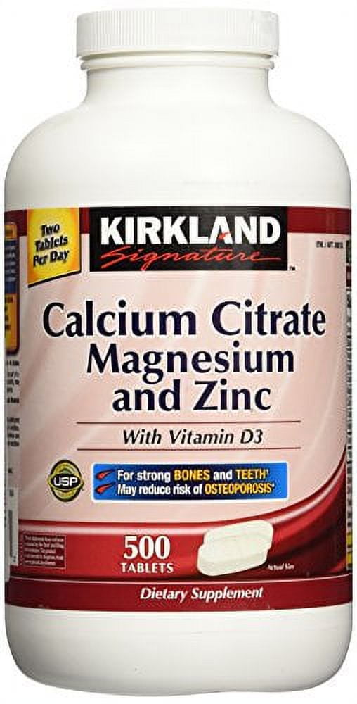 Kirkland Signature Calcium Citrate 500mg (500 Tablets) - Walmart.com