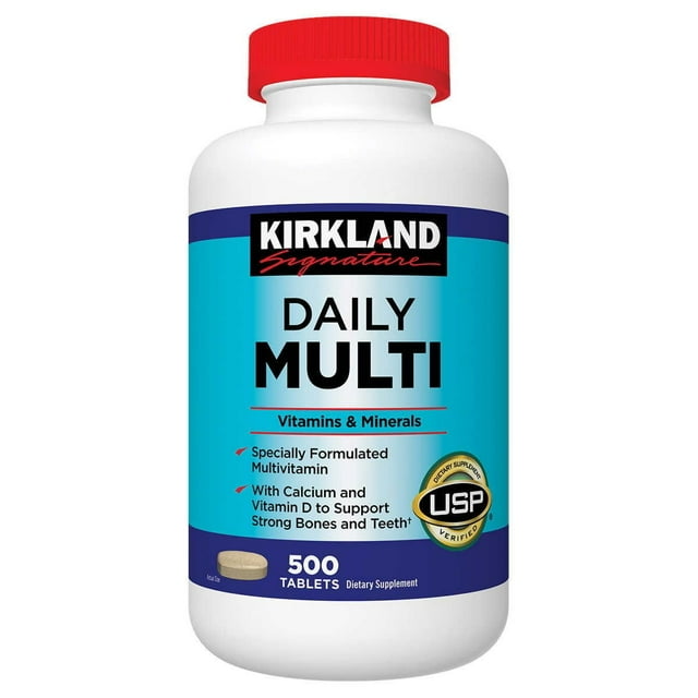 Kirkland Signature Daily Multivitamin & Mineral Tablets with Calcium ...