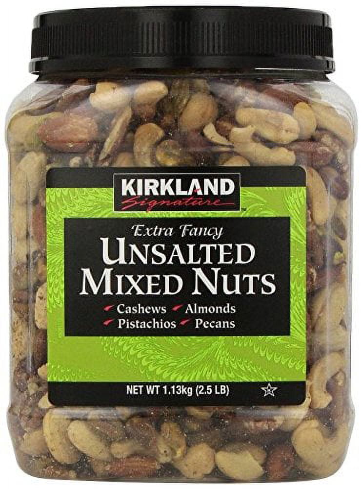 Kirkland Signature Extra Fancy Unsalted Mixed Nuts 2.5 (LB) (Pack of 2 ...