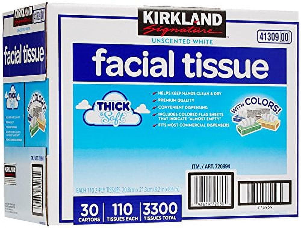 Kirkland Signature Facial Tissue, Lodge Pack - 110 ct - 30 pk - Walmart.com