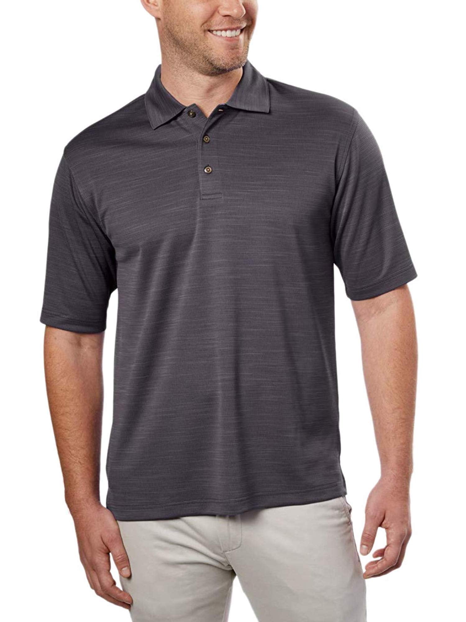 Kirkland Signature Men's Performance Polo Shirt, Gray, Medium - Walmart.com