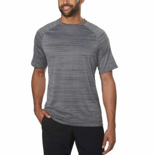 Kirkland Signature Mens T-Shirt Active Gym 4-Way Stretch Heather Gray ...