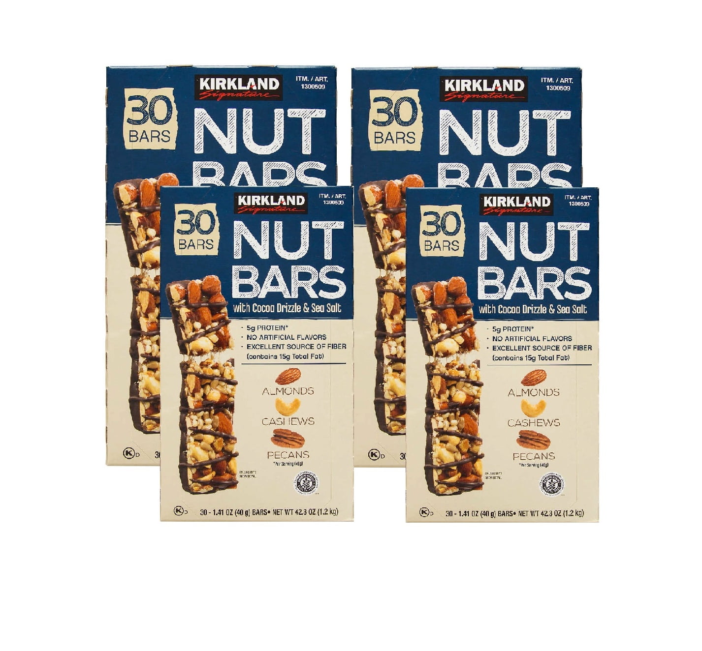Kirkland Signature Healthy Nut Bars, Gluten Free, Kosher, 1.41 oz, 30 ...