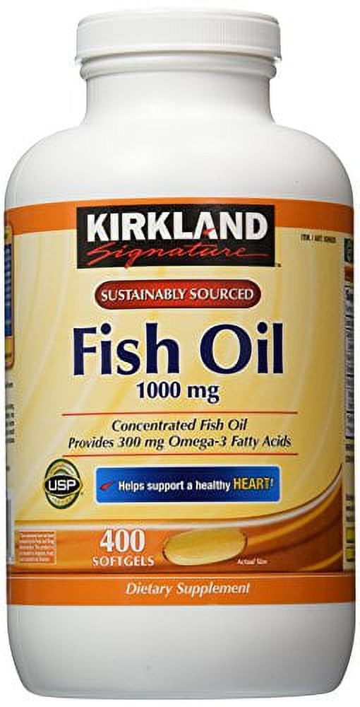 Kirkland Signature Omega-3 Fish Oil Concentrate, 800 Softgels, 1000 mg ...