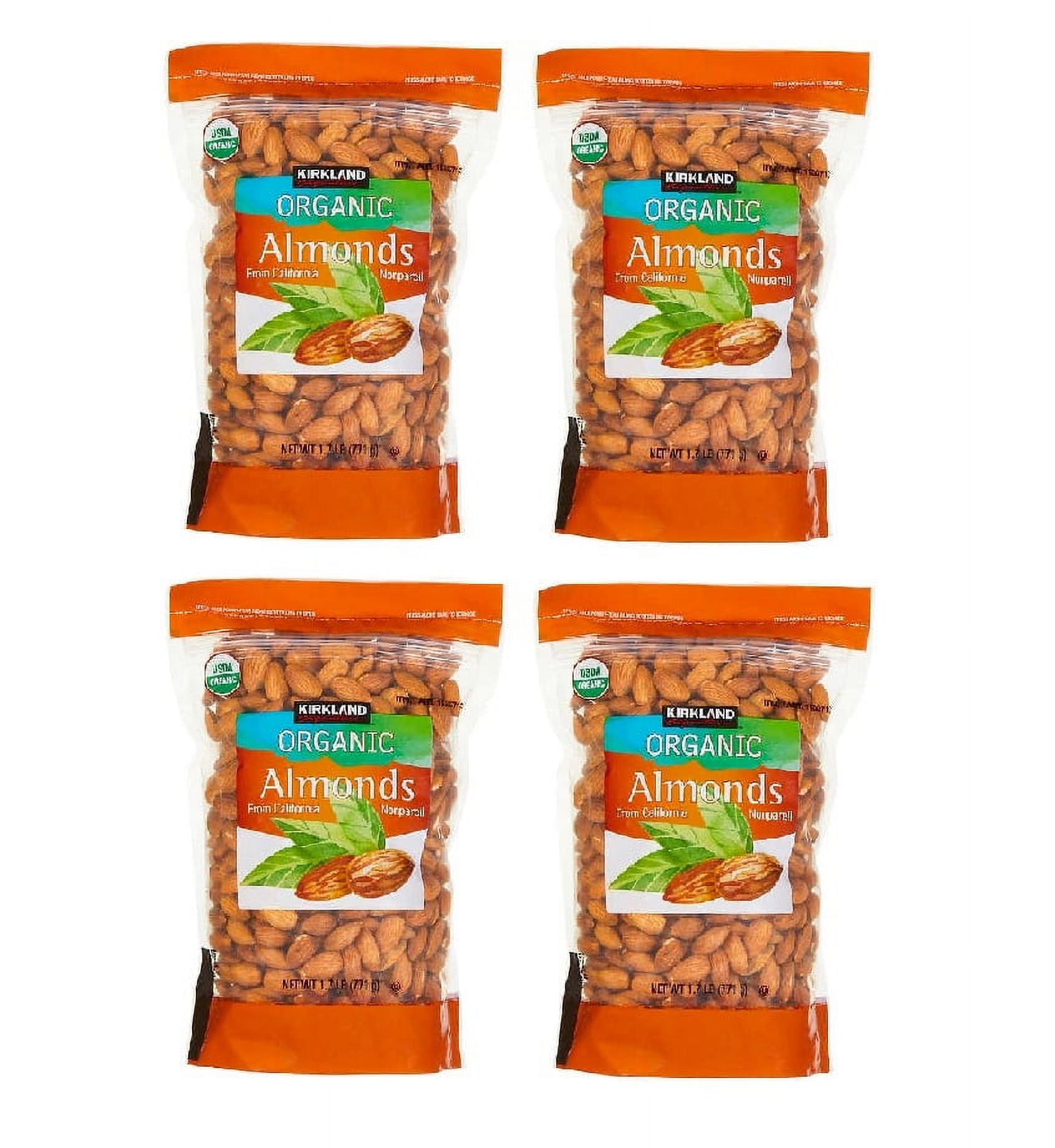 Kirkland Signature Organic Non-GMO Almonds, Bulk 1.7 lbs 4PK - Walmart.com