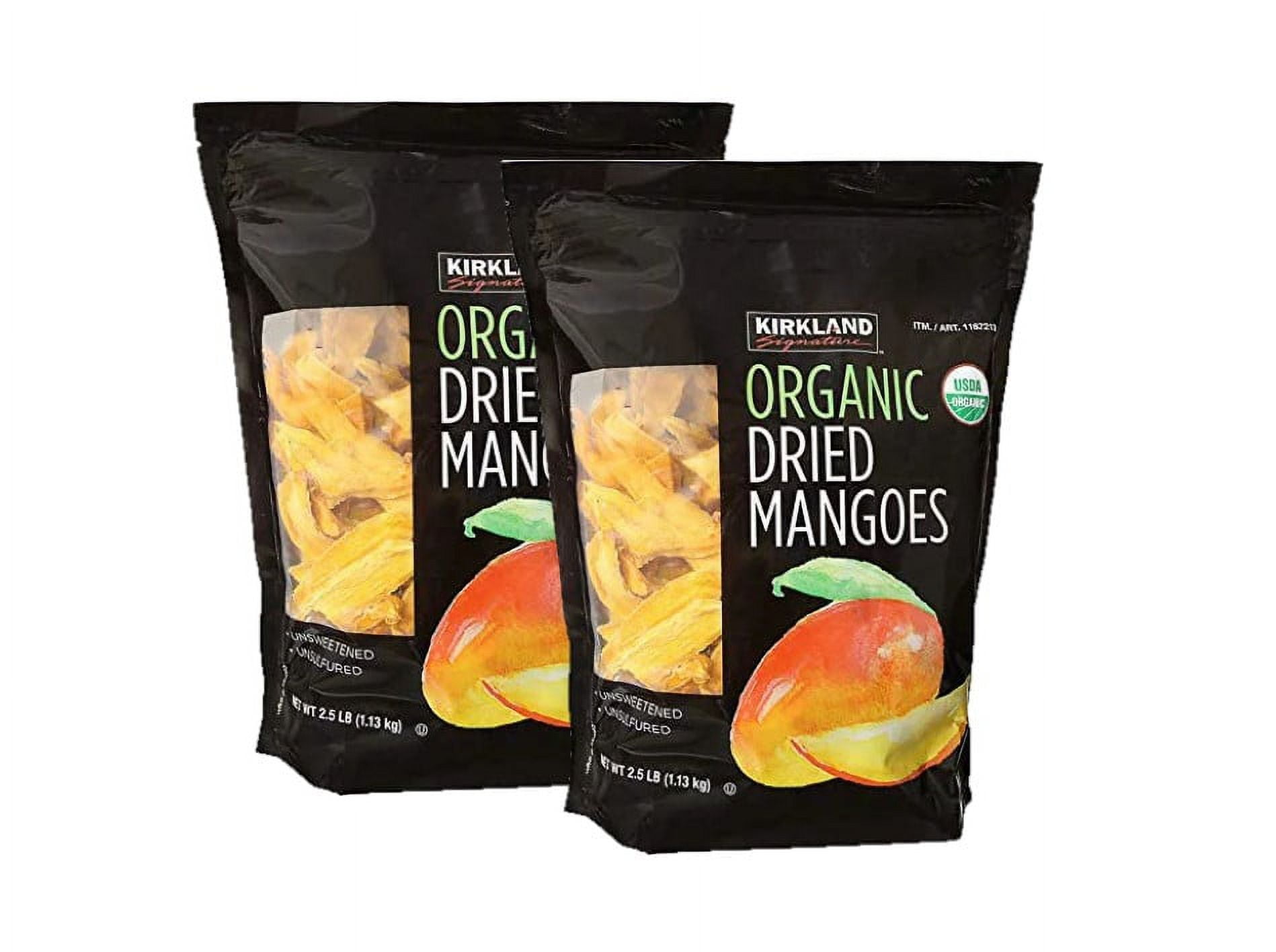 2 Pack Kirkland Signature Organic Dried Mangoes, 2.5 lbs, Raw Food ...