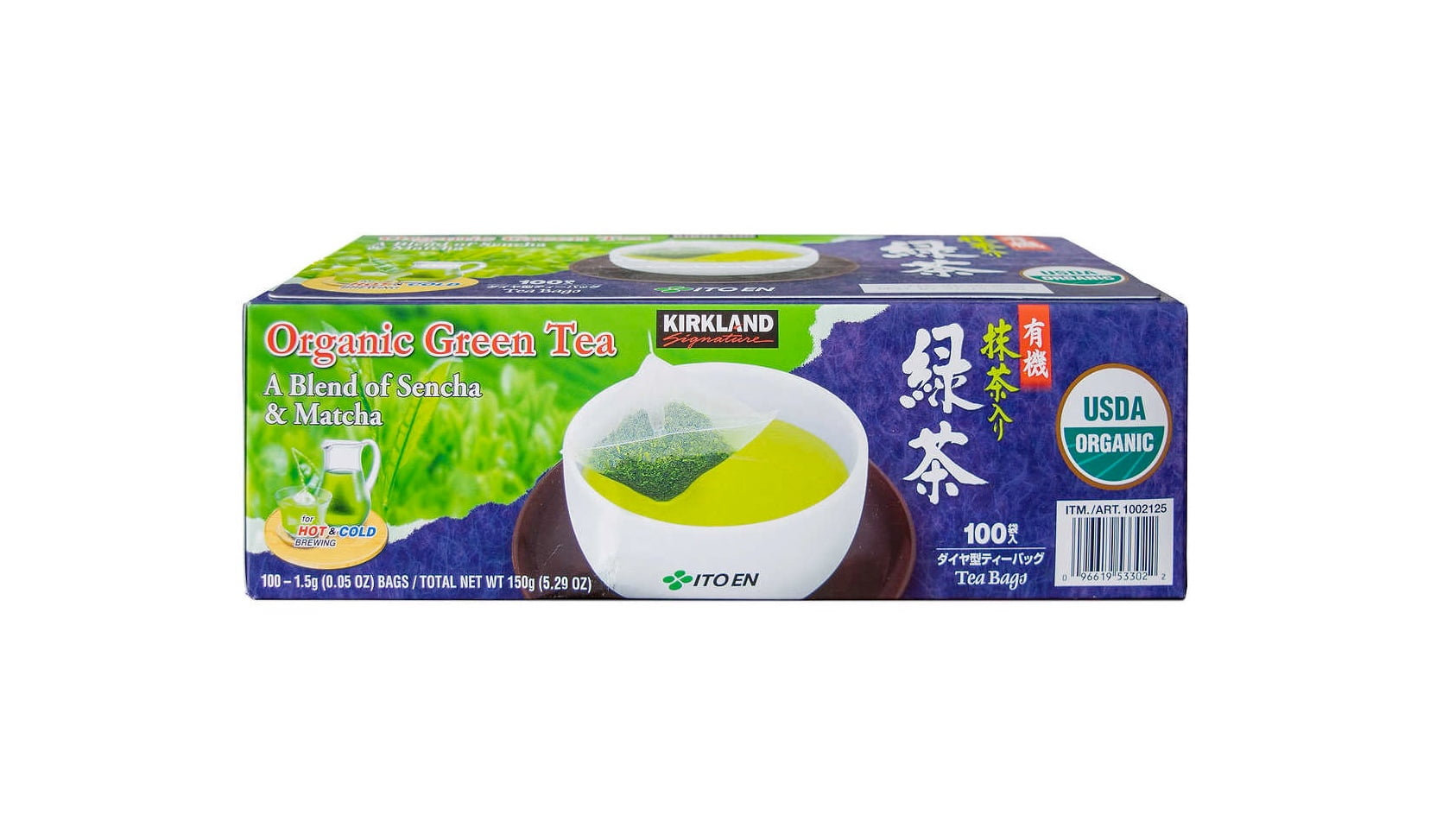 Kirkland Signature Organic Green Tea, 1.5 g, 100-count - Walmart.com